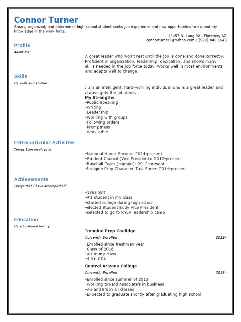 Connor Turner Resume | PDF