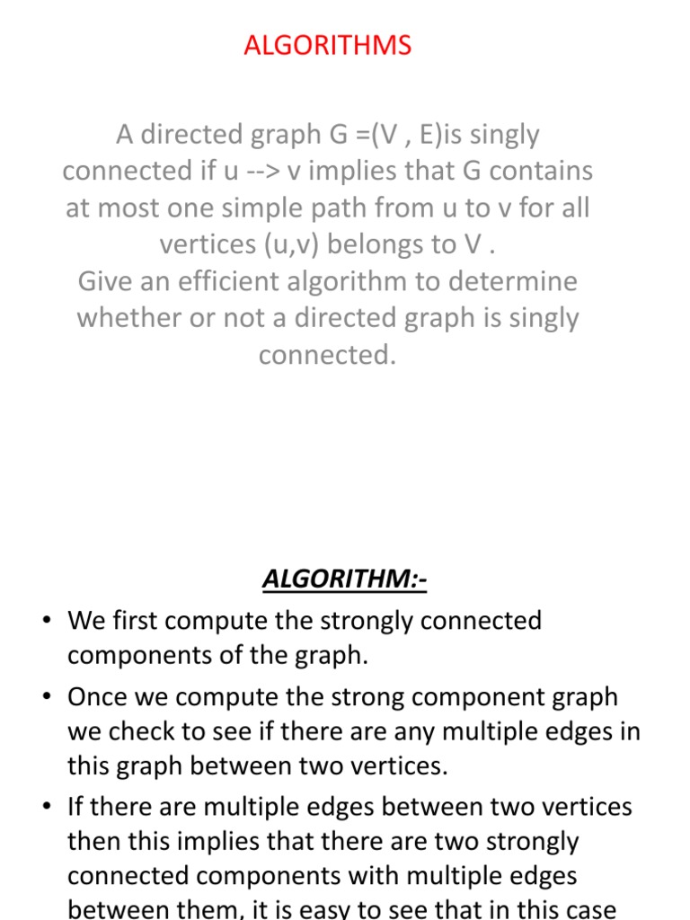 Singly Connected Graph | PDF
