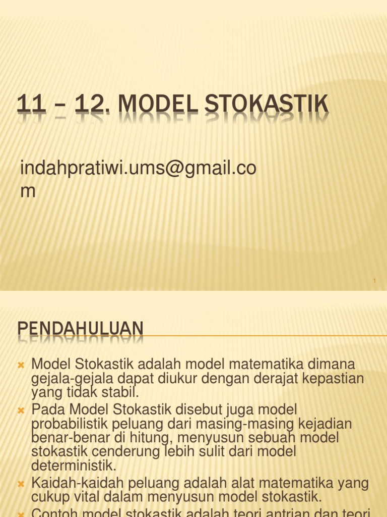 11-12 - Model Stokastik | PDF
