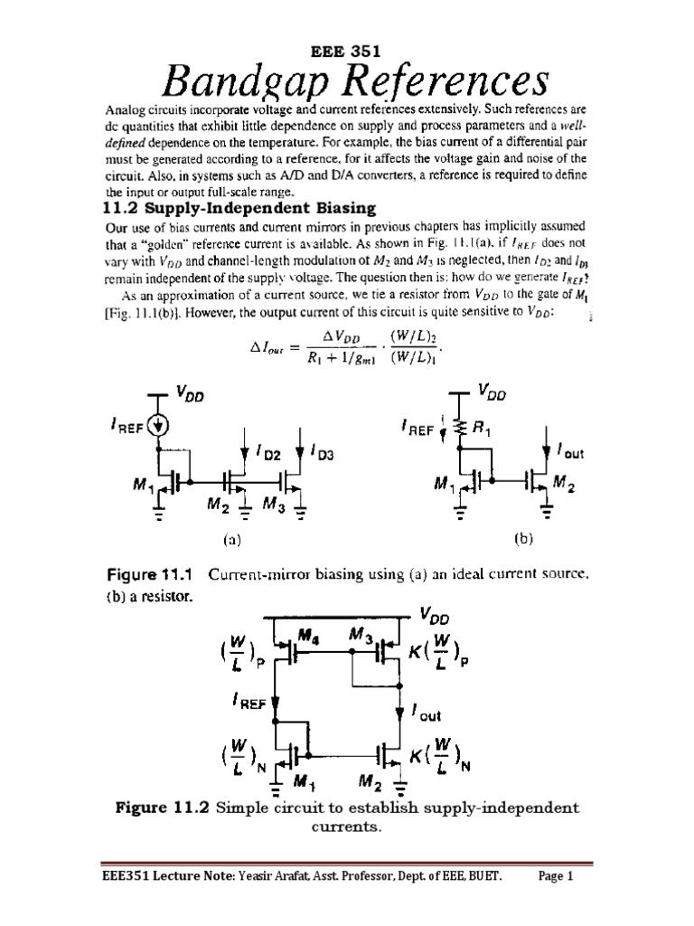 Bandgap References | Operational Amplifier | Amplifier