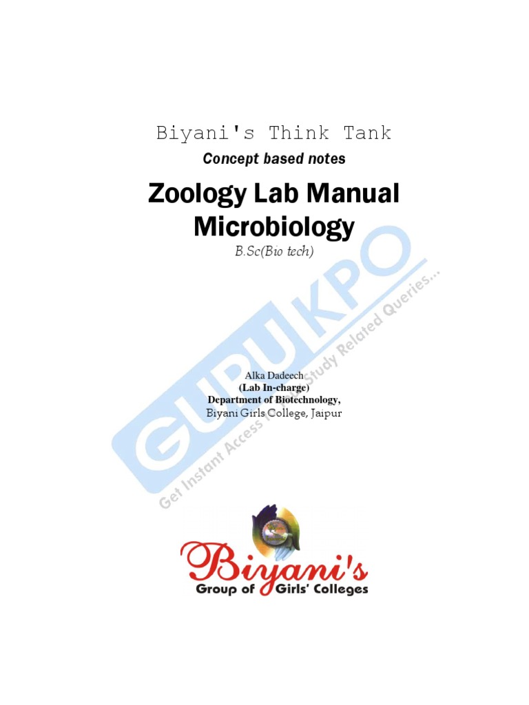 Microbiology Lab Manual | PDF | Growth Medium | Sterilization ...