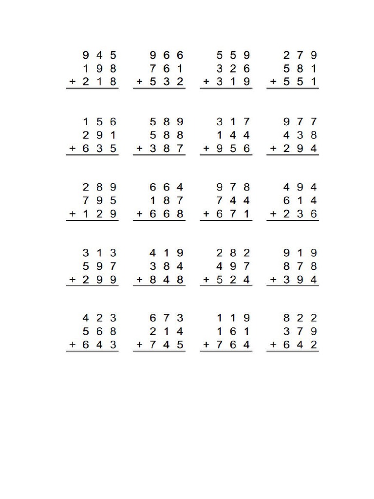 Sumas Restas Multiplicaciones Divisiones | PDF