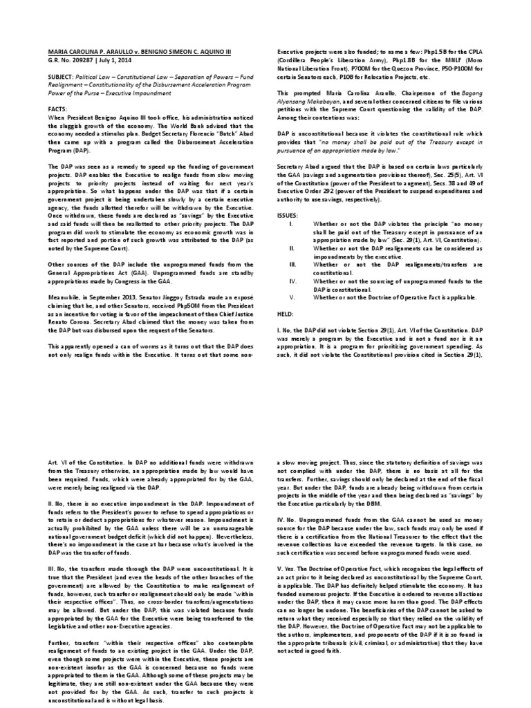 Case Digests (Pdaf and Dap) | PDF | Government | Public Sphere