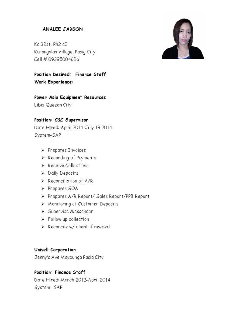 Anne Resume | PDF | Business Documents | Accounting