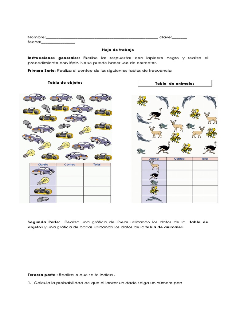 Hojas De Trabajo De Probabilidad Con Respuestas