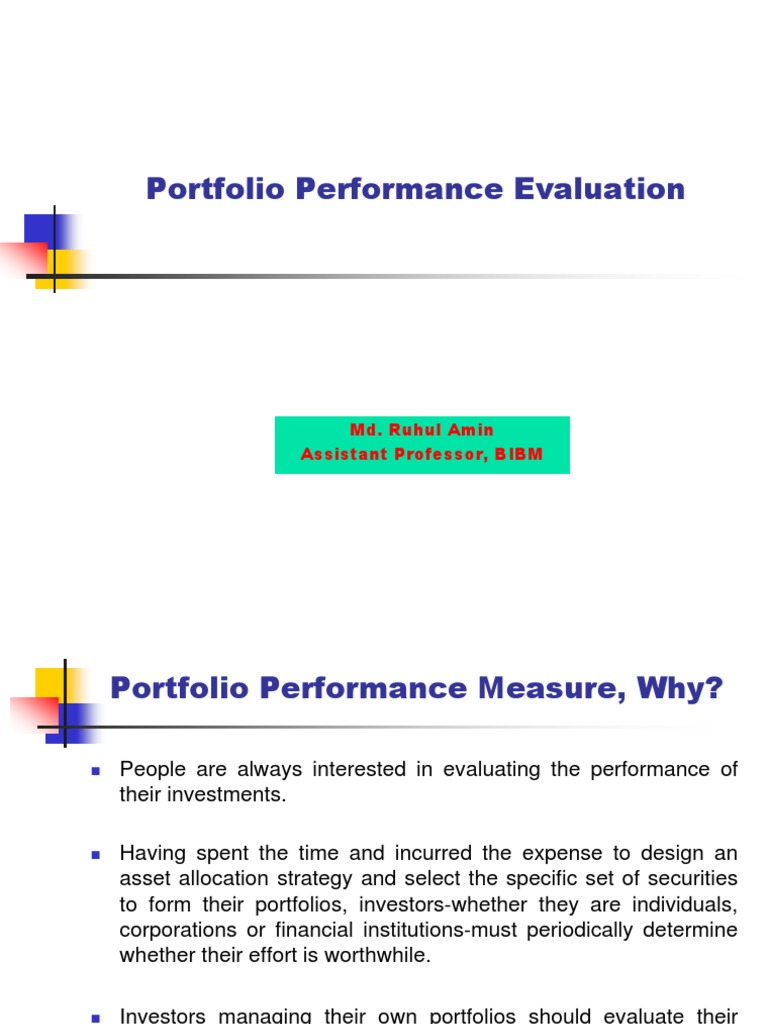 Portfolio Performance Evaluation Methods | PDF | Beta (Finance ...