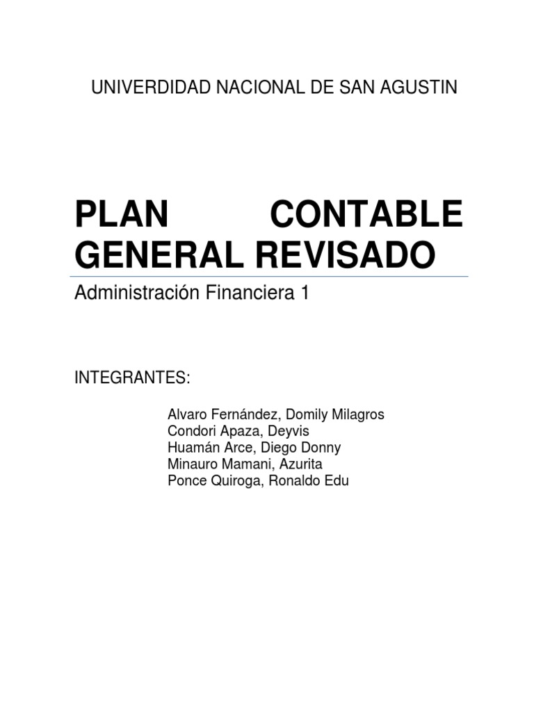 Plan Contable General Revisado | PDF | Contabilidad | normas ...