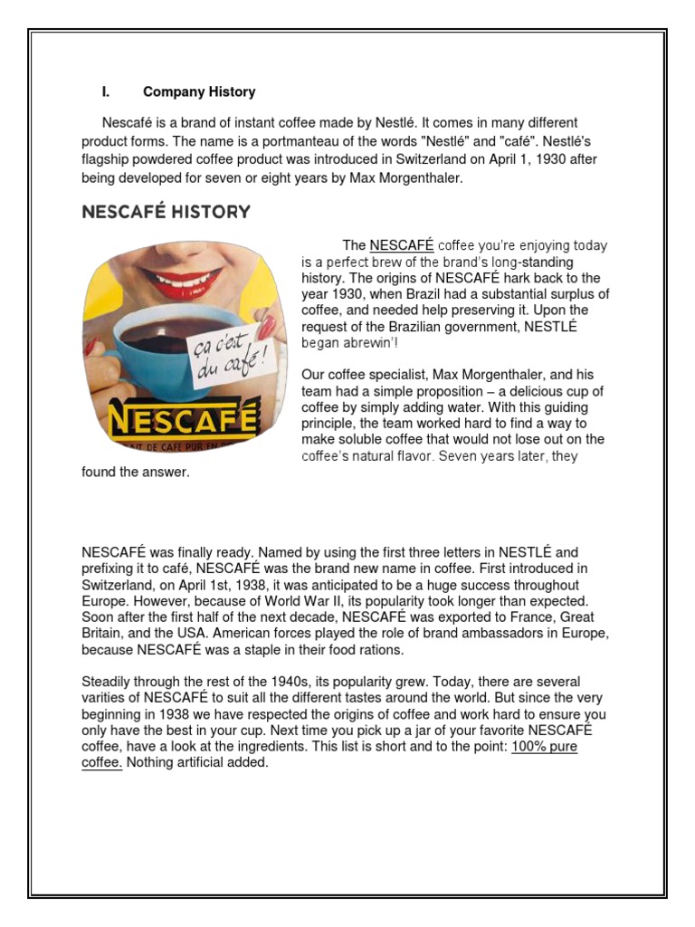 Nescafe | PDF | Coffee | Brand