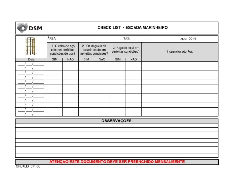 Checklist Escada Marinheiro | PDF