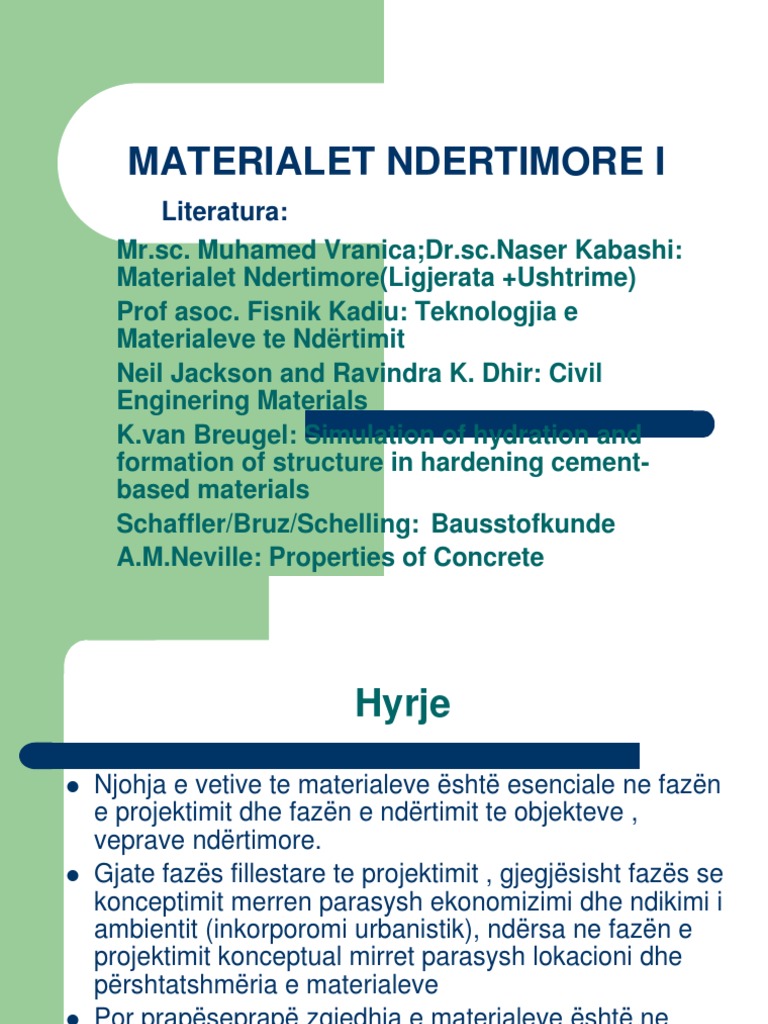 Materialet Ndertimore Prezentim | PDF