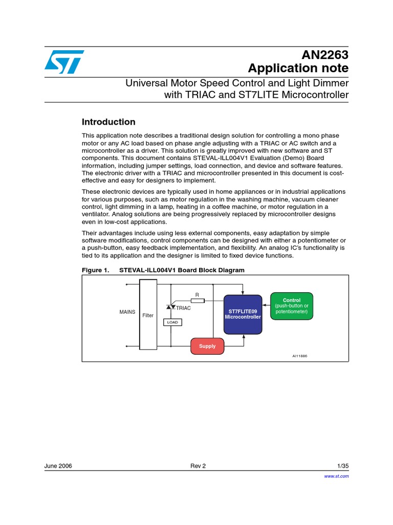 AC Motor Speed Controller With Triac and Microcontroller PDF | PDF ...