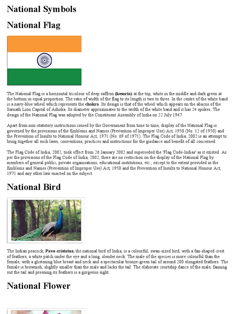 National Symbols | PDF
