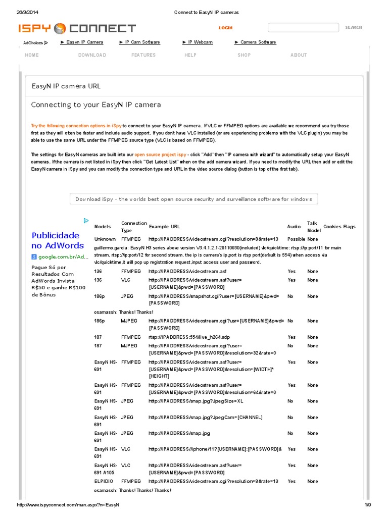 Connect To EasyN IP Cameras PDF | PDF | Media Technology | Multimedia