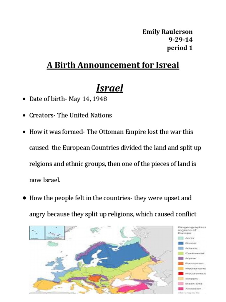 Israel Birth Announcement | PDF