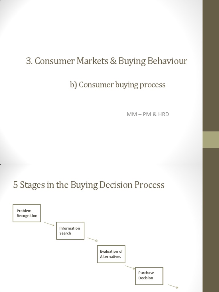 3 B - Consumer Buying Process | PDF