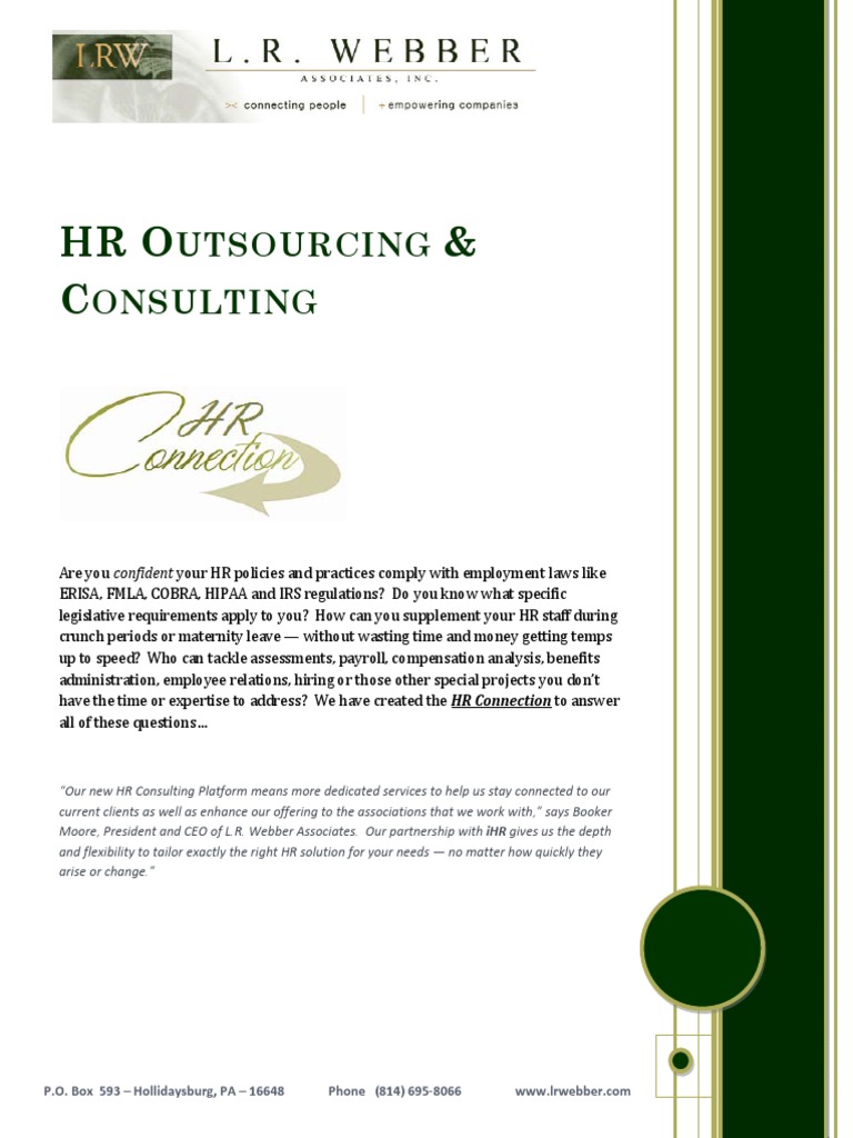 HR Consulting Brochure | Human Resource Management | Recruitment