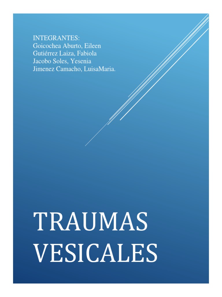 Trauma Vesical | PDF | Micción | Lesión