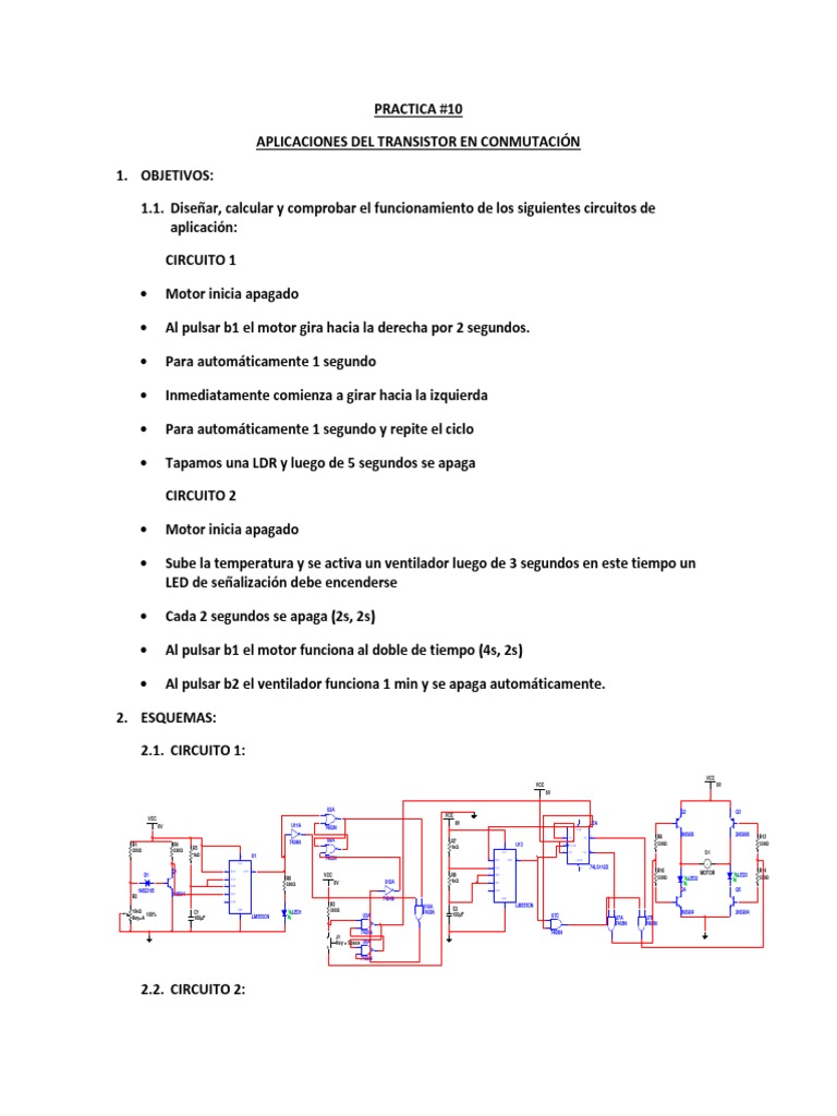 Aplicaciones Del Transistor en Conmutación | PDF | Diseño electronico | Electrónica