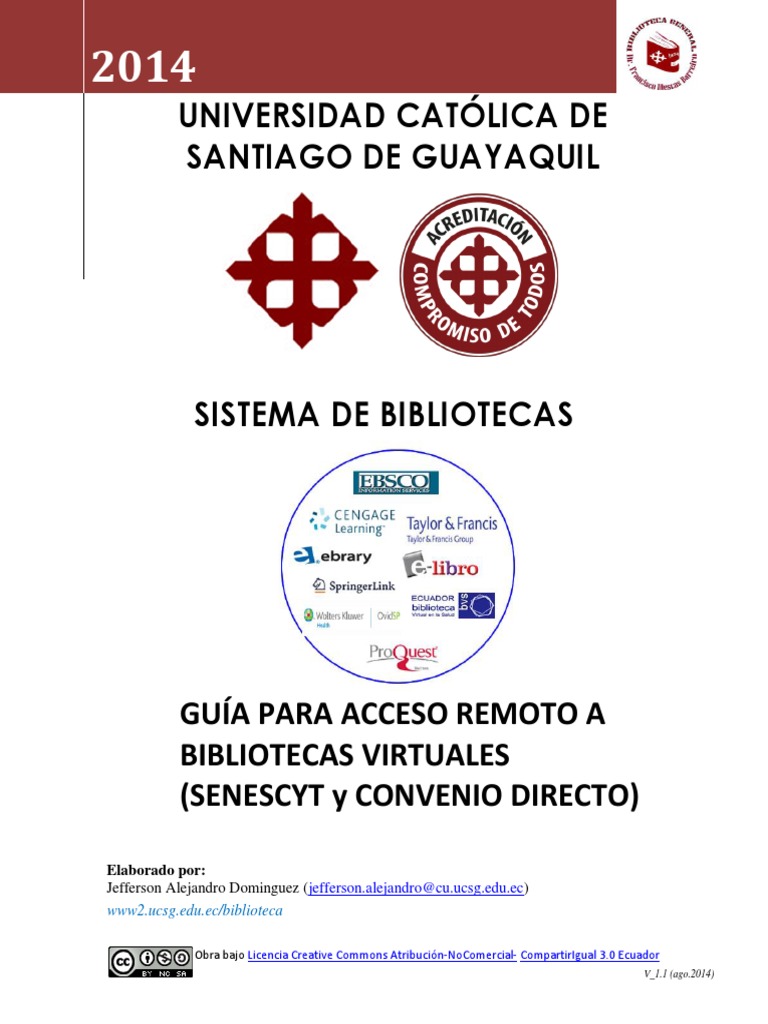 Guía de Acceso a Bibliotecas UCSG | PDF | Autenticación | Internet