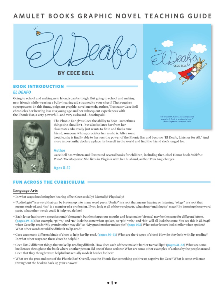 El Deafo Teaching Guide | Download Free PDF | American Sign Language ...