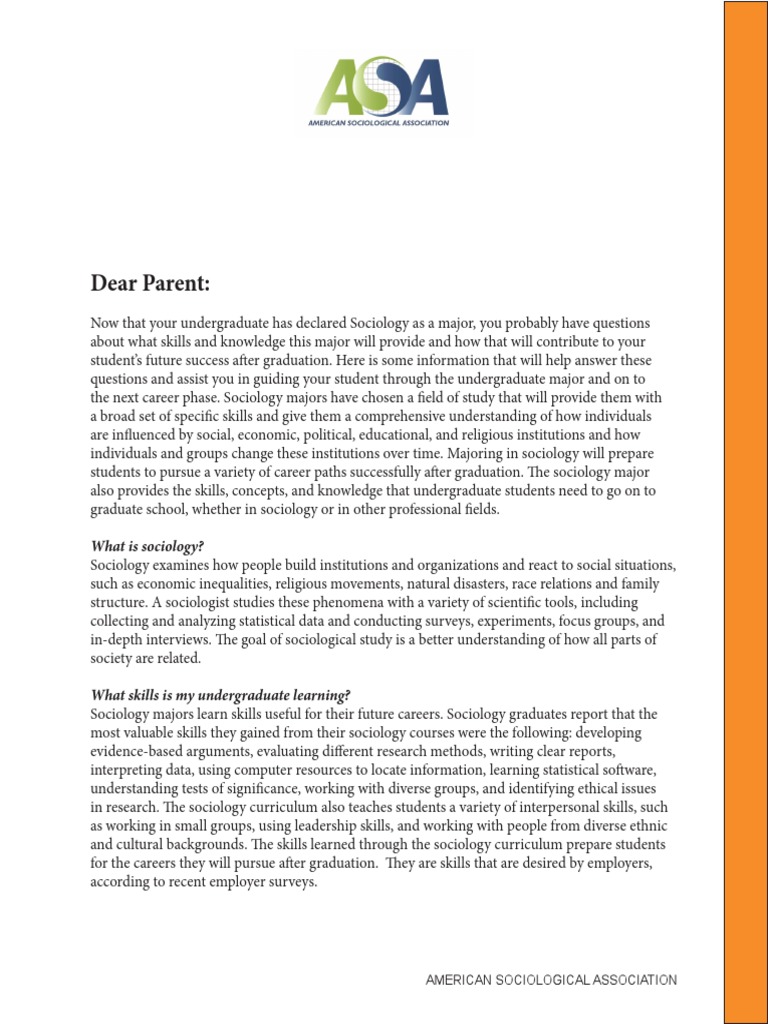 ASA Letter For Parents | PDF | Graduate School | Undergraduate Education
