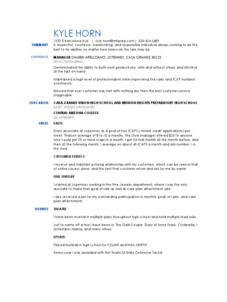 Kyles Resume | PDF | Behavioural Sciences | Psychological Concepts