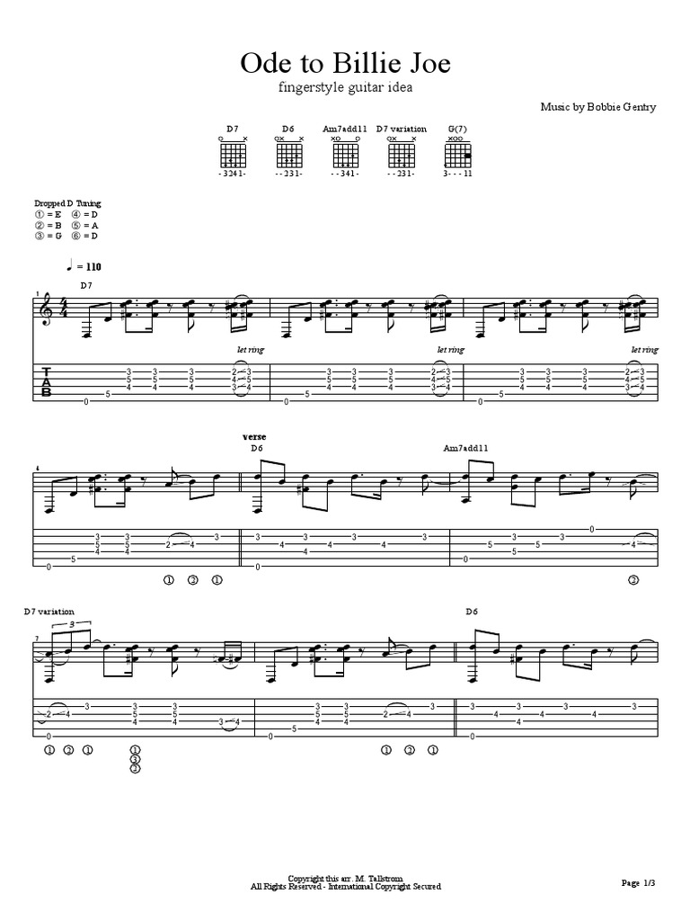 N o P Q R S: Ode To Billie Joe | PDF