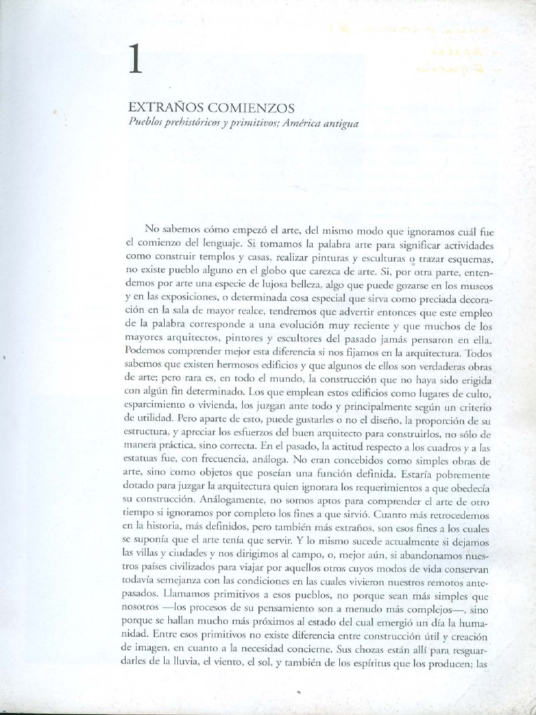 2011 Gombrich 01 Extranos Comienzos Pueblos Prehistoricos y Primitivos America Antigua PDF | PDF