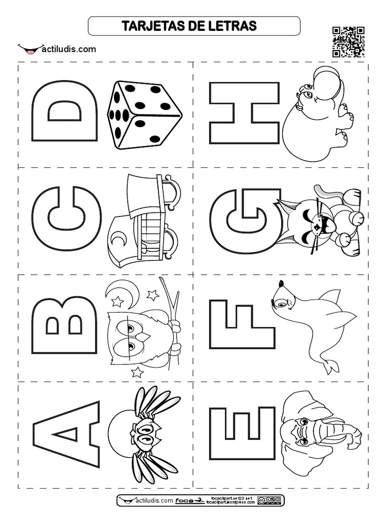 Tarjetas de Mayusculas y Minusculas PDF | PDF