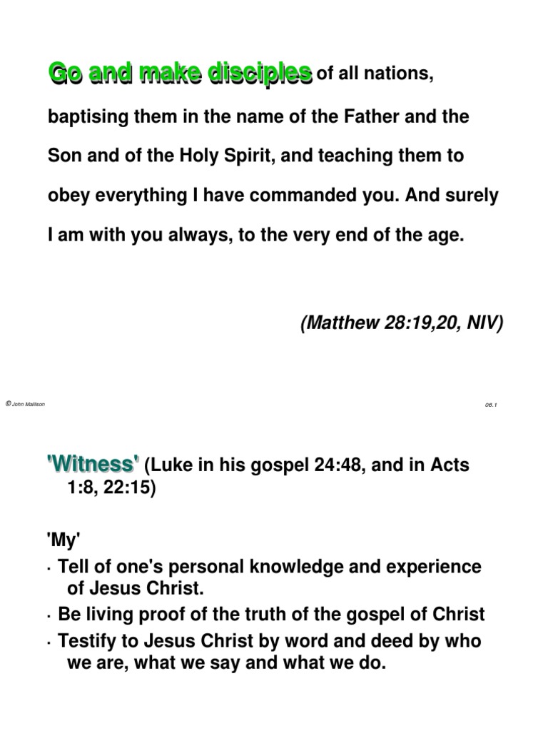 06biblical Foundations | PDF | Disciple (Christianity) | Gospel Of Matthew