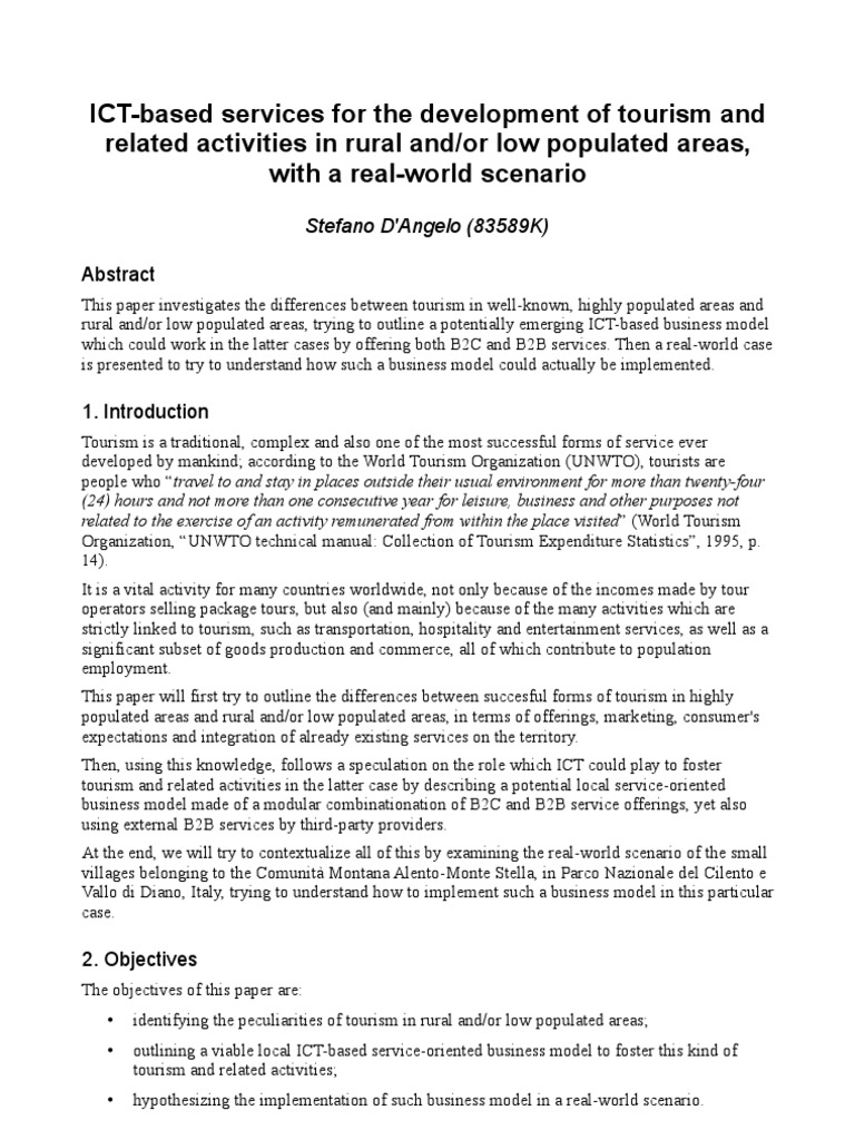 Report ICT | PDF | Tourism | Internet