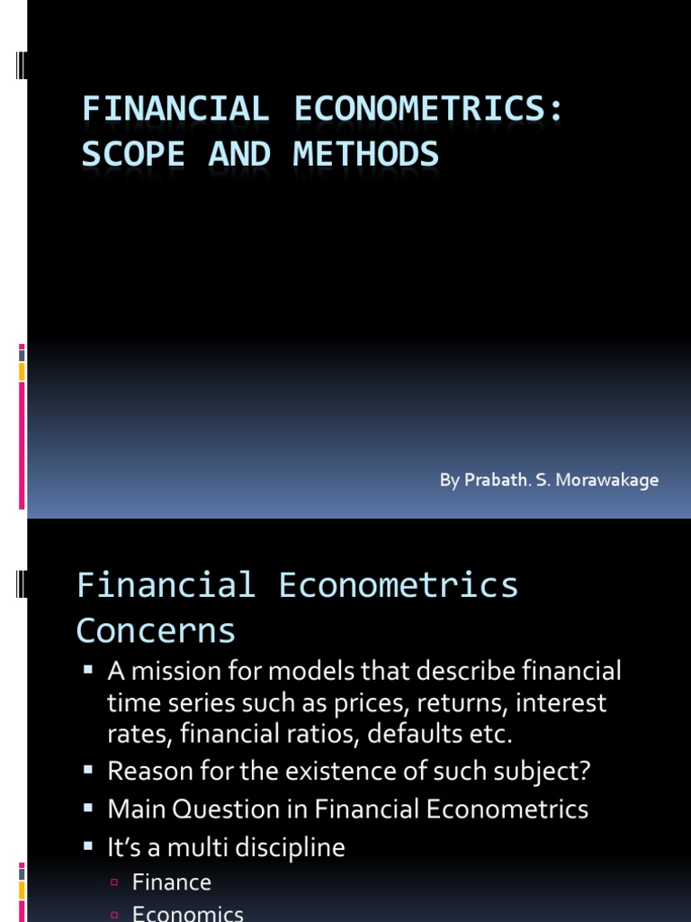 Financial Econometrics Introduction | PDF | Econometrics | Economics