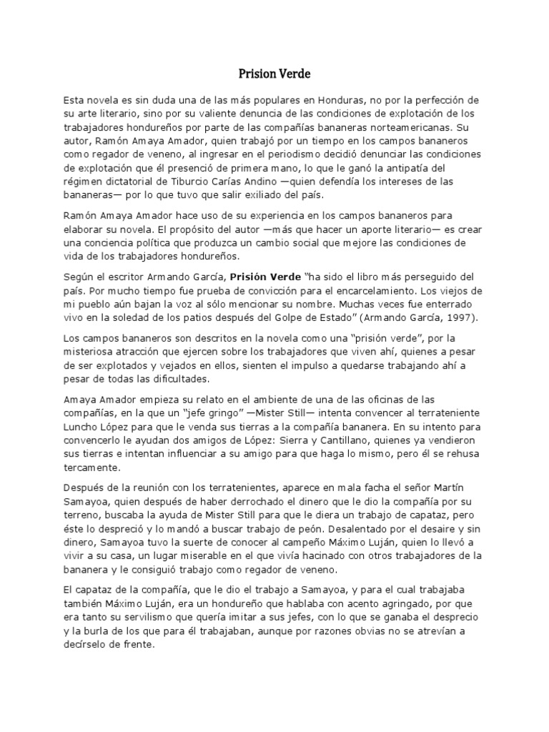 Prision Verde | PDF | Novelas | Política (general)