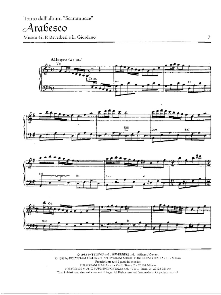 ARABESCO Rondo Veneziano | PDF