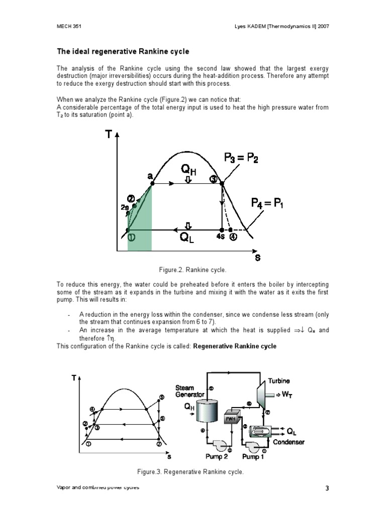 Rankine - Regenerative Cycle - Good | PDF | Thermodynamics | Power ...