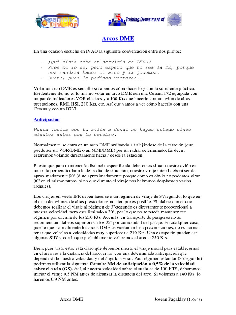 Arcos Dme PDF | PDF | Avión | Aviación