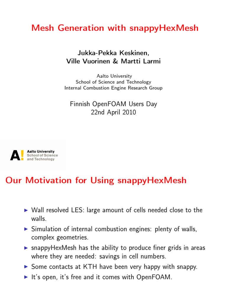 OpenFOAM SnappyHexMesh Tutorial | Download Free PDF | Areas Of Computer ... OpenFOAM SnappyHexMesh Tutorial | Download Free PDF | Areas Of Computer ...