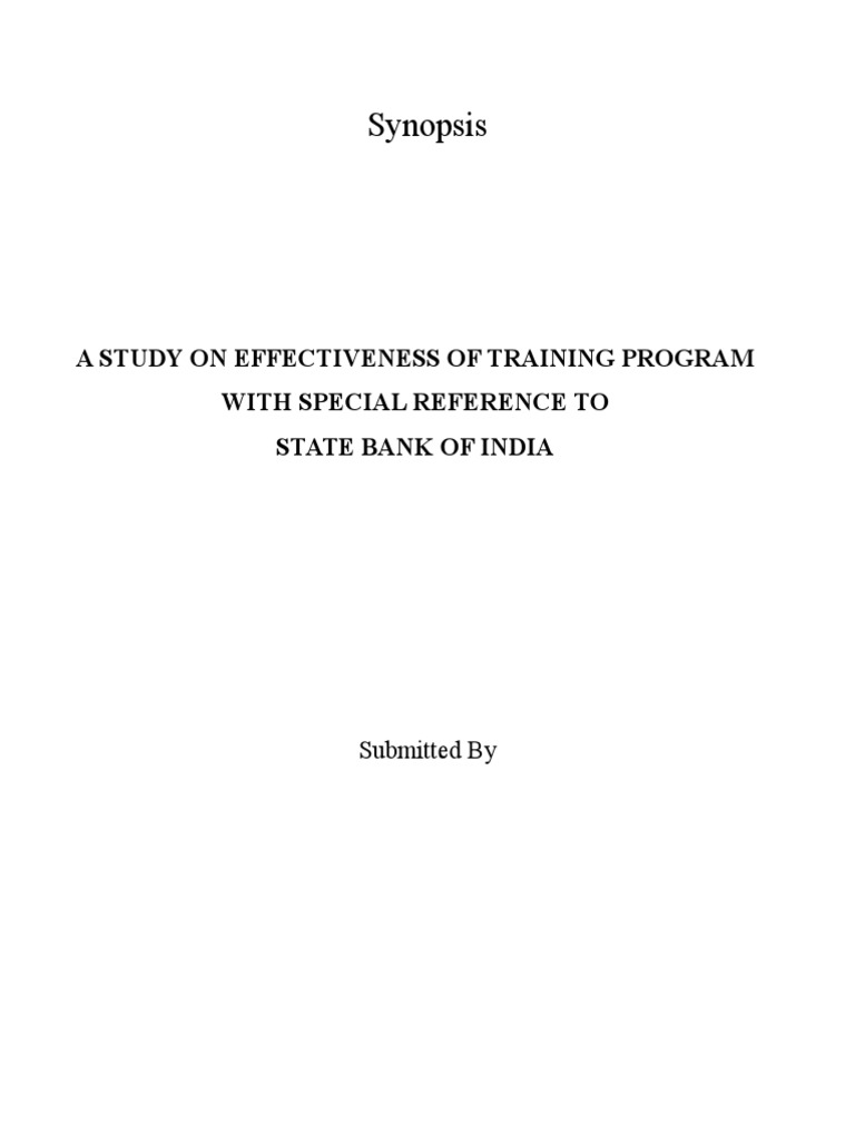 MBA Project Report Synopsis | PDF | Career & Growth | Business