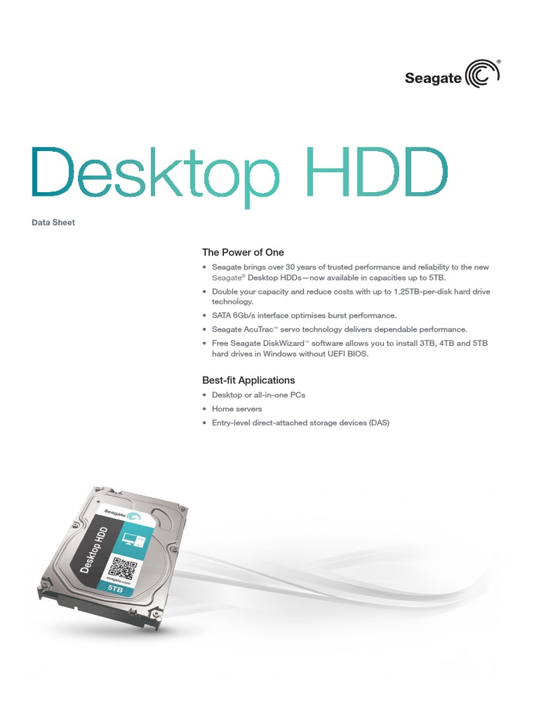 Desktop HDD: The Power of One | PDF | Hard Disk Drive | Information Storage
