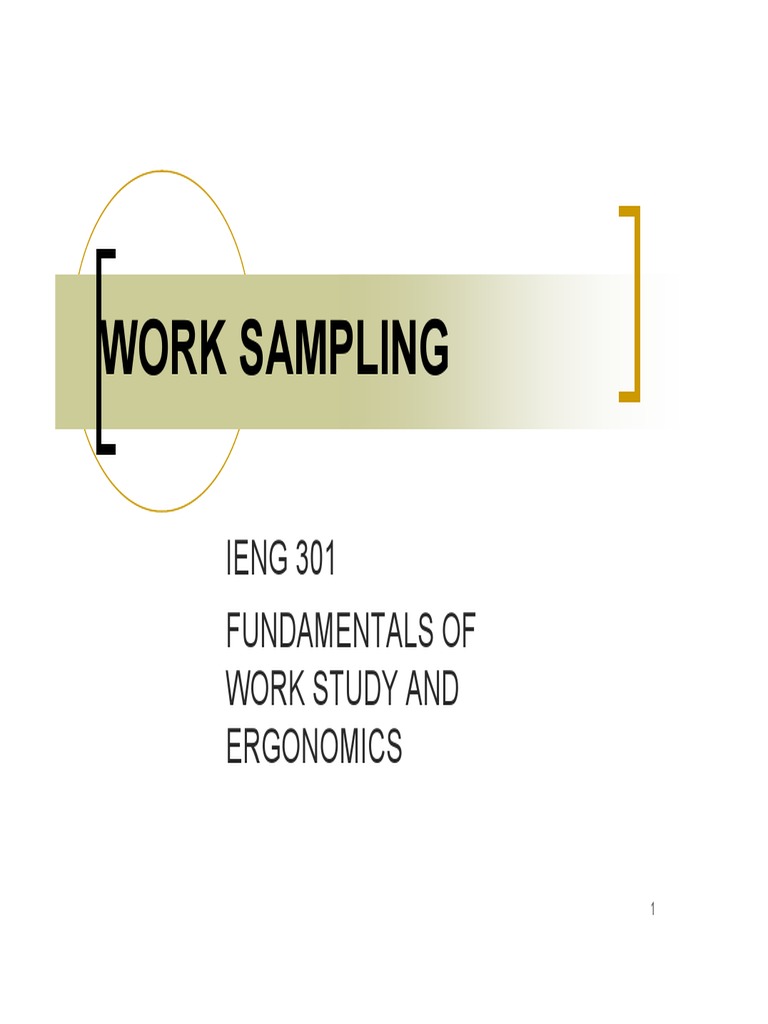 Fundamentals of Work Study and Ergonomics | PDF | Confidence Interval ...