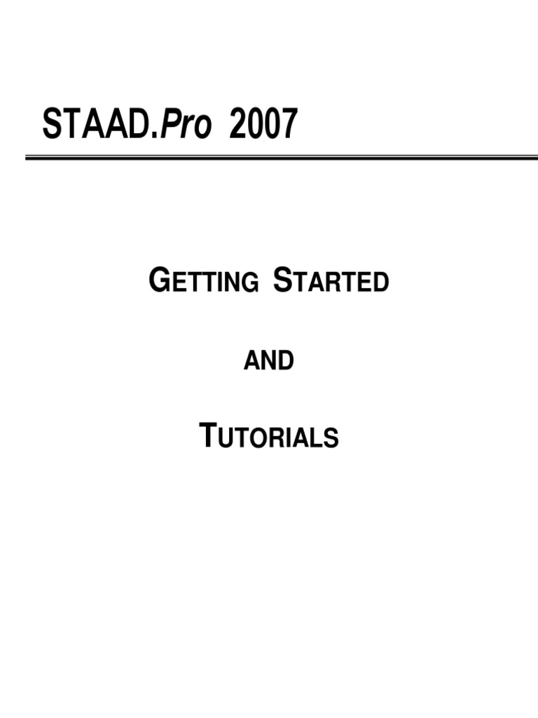 Tutorial Staad Pro 1 PDF | Download Free PDF | Graphical User ...
