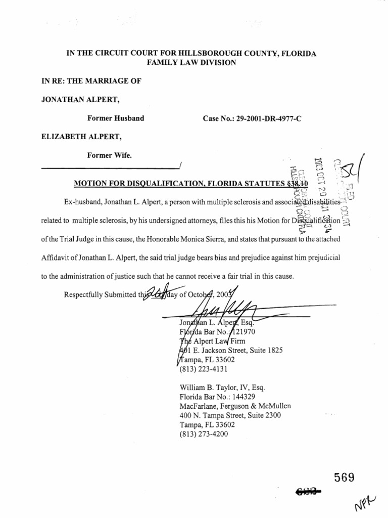 Motion For Disqualification+JQC Complaint-re-Florida Judge Monica ...