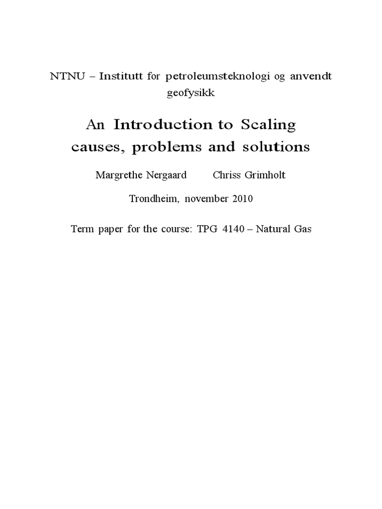 Scaling Definition, Cause and Solution | PDF | Chemical Equilibrium ...