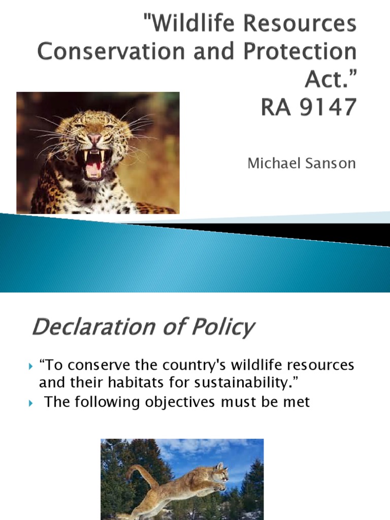 Wildlife Act Powerpoint | PDF | Endangered Species | Conservation Biology