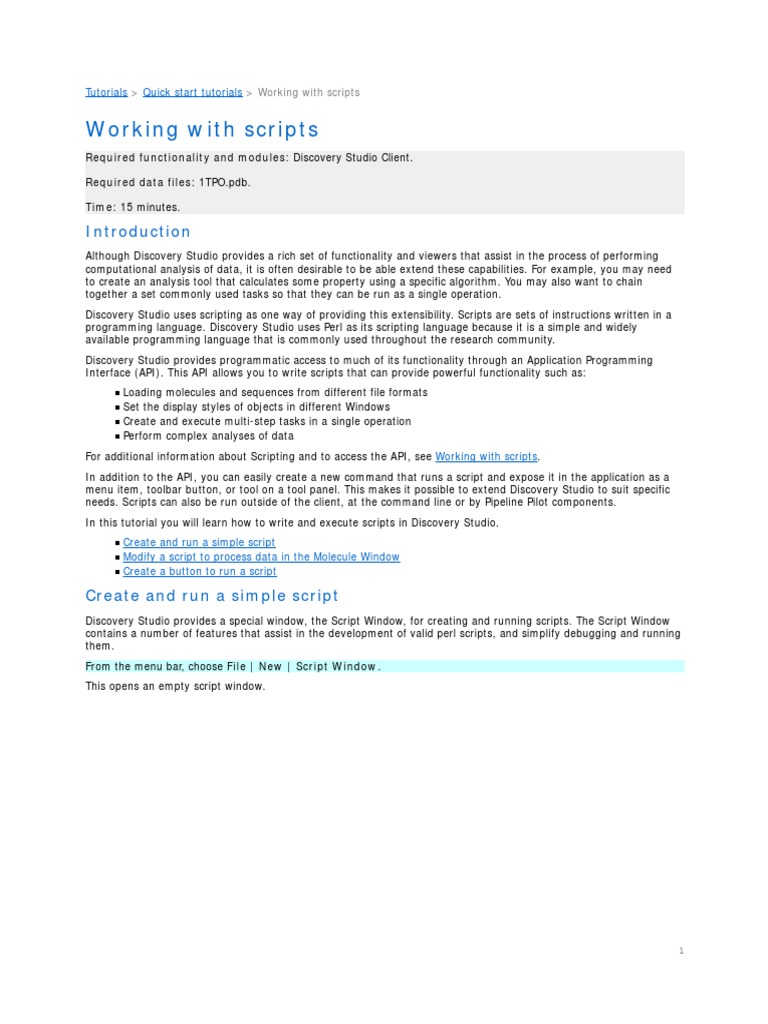 Working With Scripts | PDF | Scripting Language | Perl