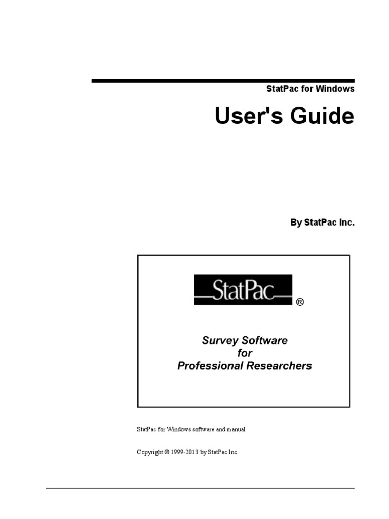Manual Stat Pack | PDF | Computer File | Information Technology Management