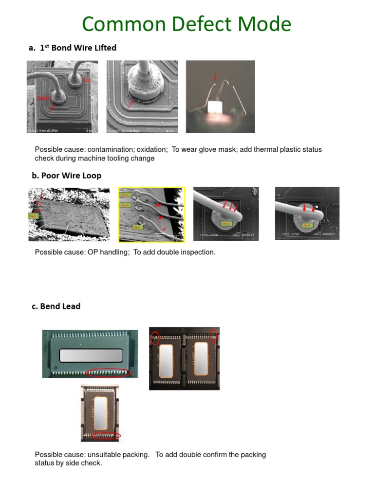 Bond Wire Defects and Solutions | PDF