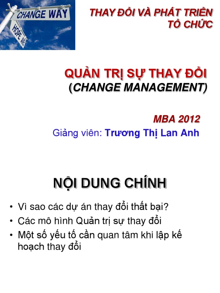 Quan Tri Su Thay Doi PDF | PDF