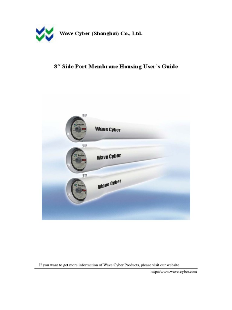 8' MPV User's Manual For Side Port PDF | PDF | Safety | Membrane