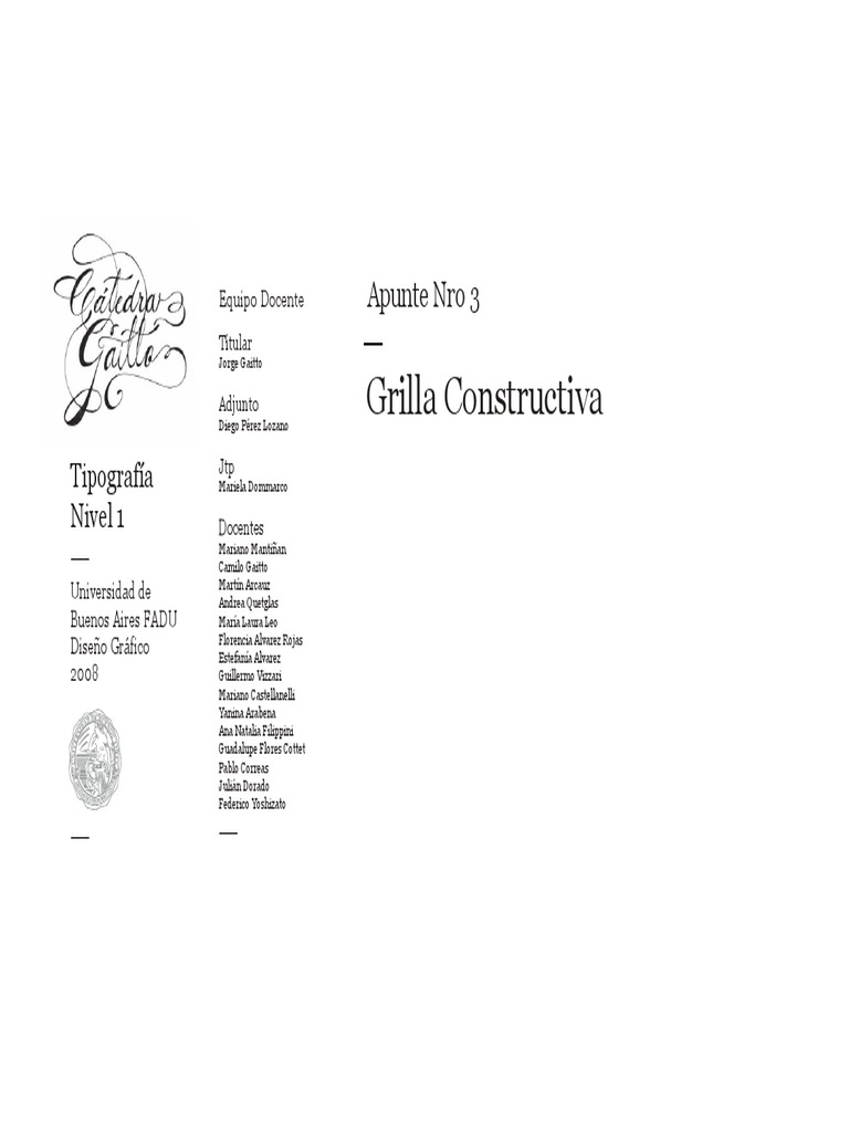 Grilla Constructiva en Tipografía 2008 | PDF | Diseño gráfico | Diseño